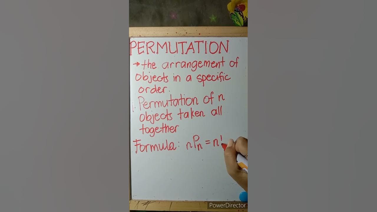 Permutation Permutation Of N Objects Taken All Together Youtube