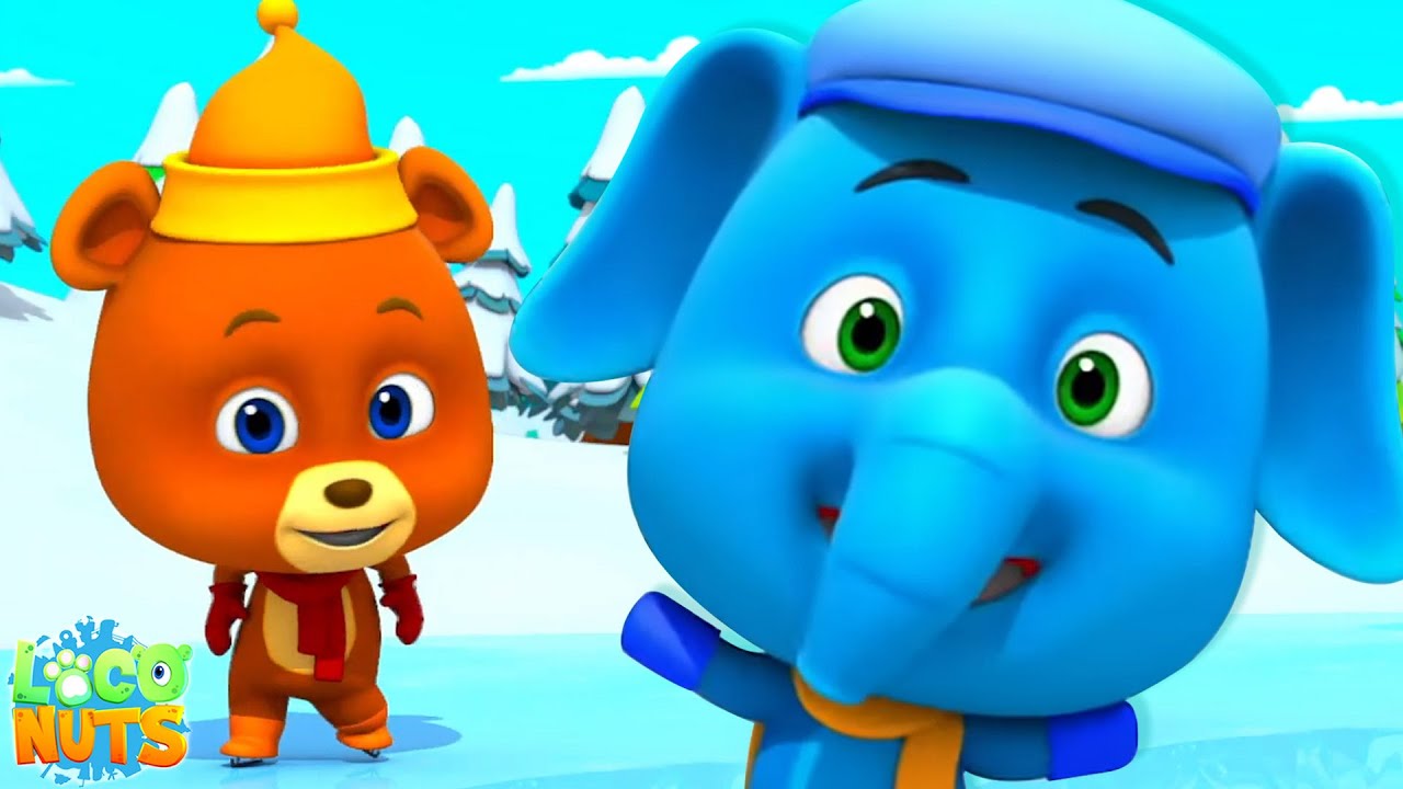 Ice Skating, Animals Cartoon Video And Funny Show - YouTube