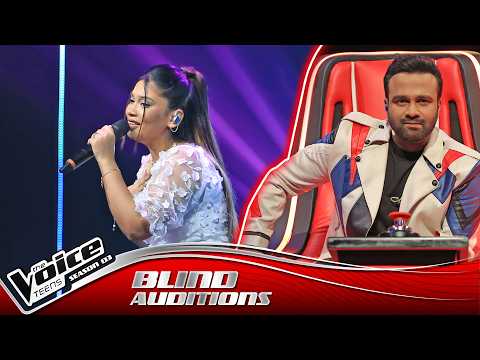 Sachini Chamodya | Uduravi ( උදුරාවී ) | Blind Auditions | The Voice Teens Sri Lanka S3