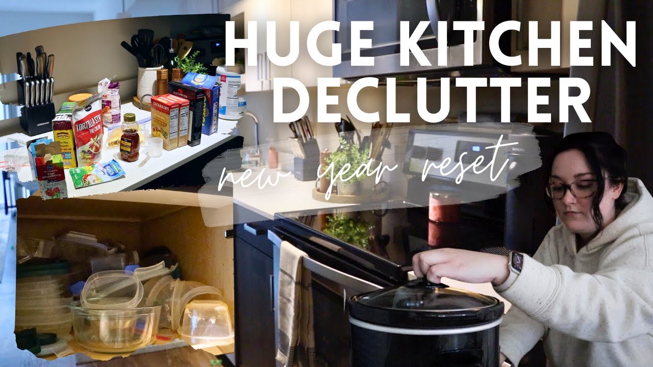 NEW YEAR RESET: kitchen declutter, healthy recipe - YouTube