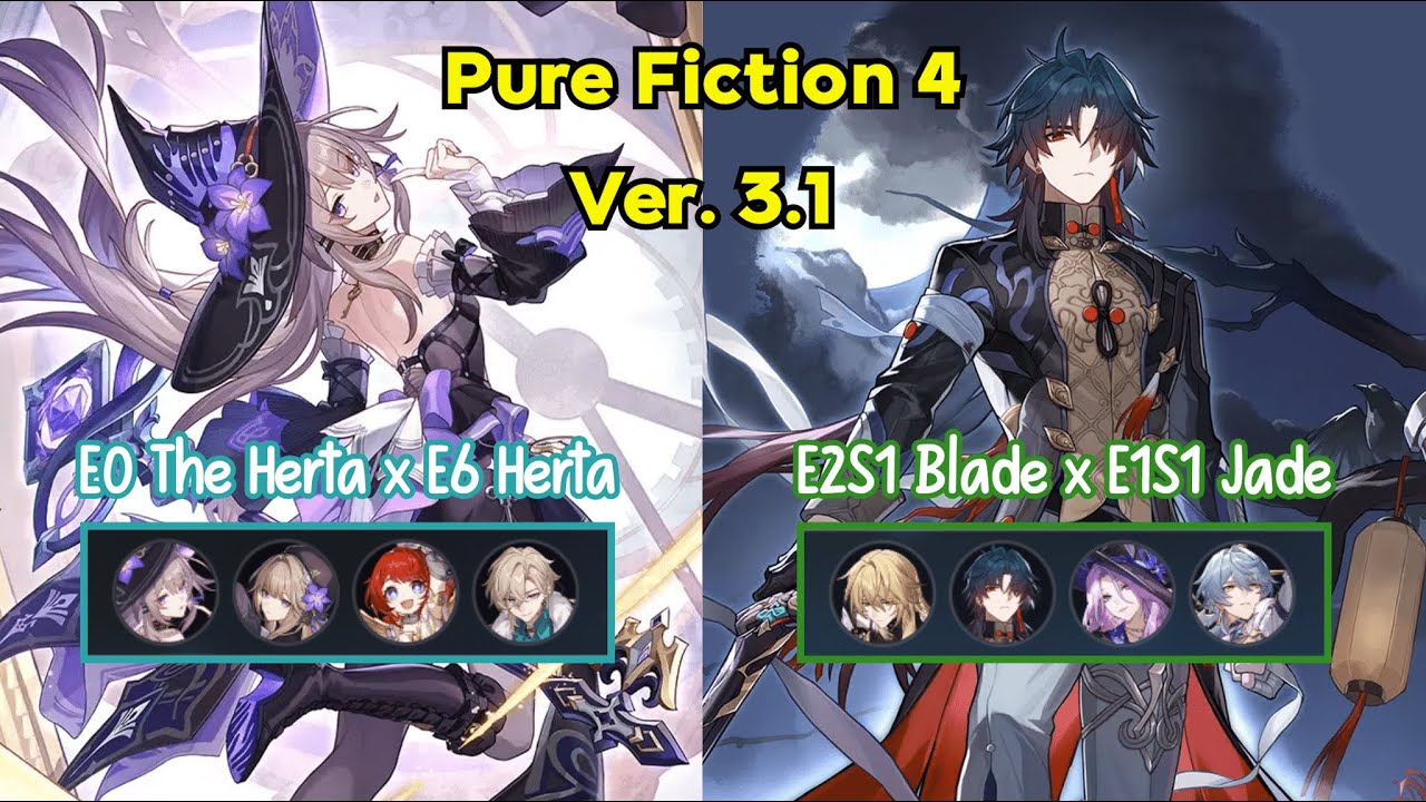 NEW Pure Fiction Floor 4 (3 Stars) : E0 The Herta x Herta & E2S1 Blade ...