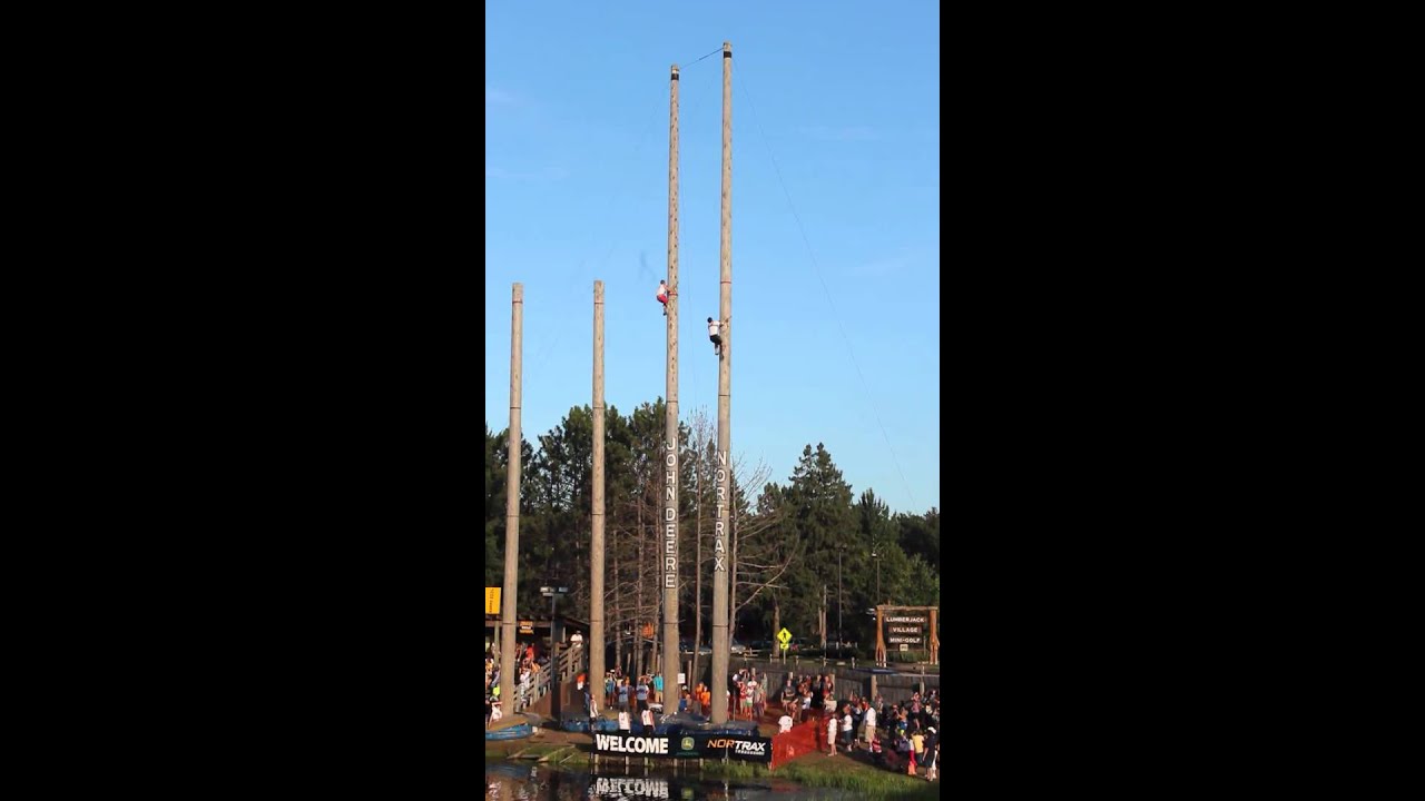 Lumberjack World Championships 2012 - 90 ft pole climb - YouTube