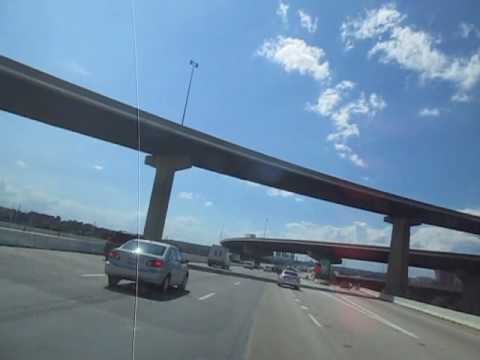 MD Interstate 95 south exits 57 to 49 streetlights, and powerlines - YouTube