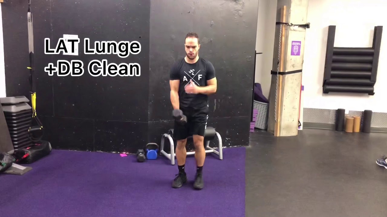 Lateral Lunge+Dumbbell Clean - YouTube