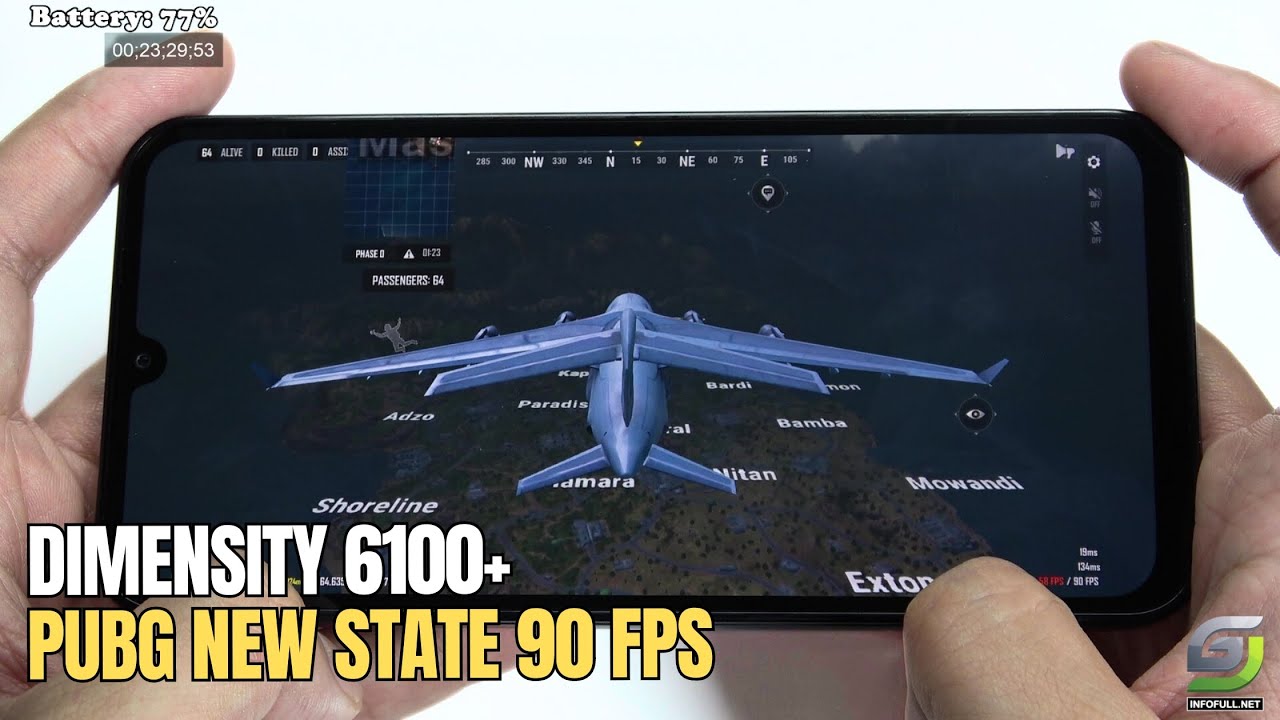 Samsung Galaxy M15 test game PUBG New State 90 FPS | Dimensity 6100 ...