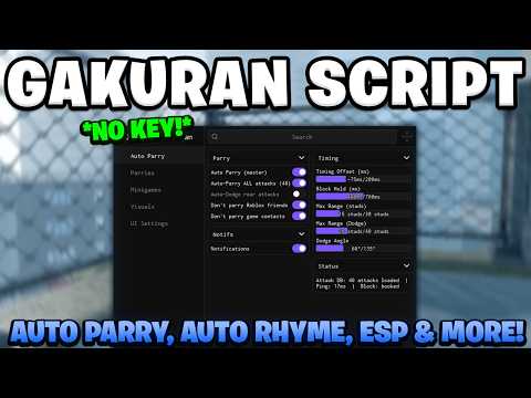 *UPDATED* Gakuran Script | KEYLESS With Auto Parry, Auto Rhyme, & More!
