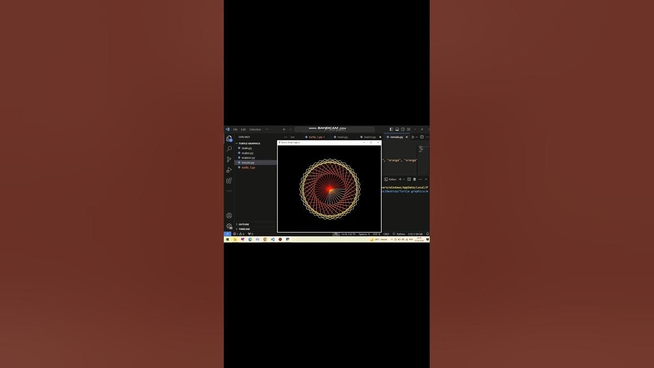 Turtle Graphics Coding Creativity 🐢 Challenge 5 Viral Shorts Coding February Youtube