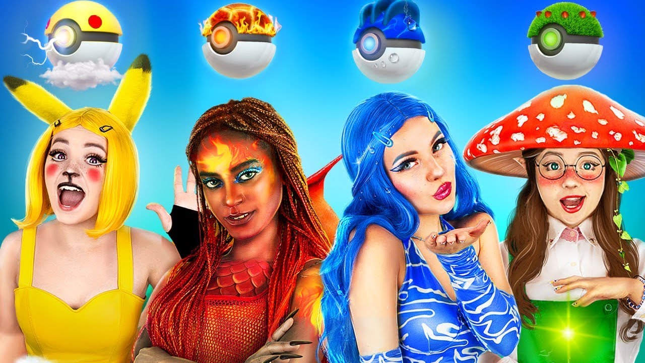 Empat Elemen di Kehidupan Nyata! Pokemon Api, Pokemon Air, Pokemon ...