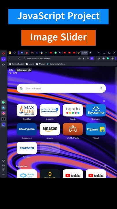 Create a image slider using html css and JS | JavaScript Projects - YouTube