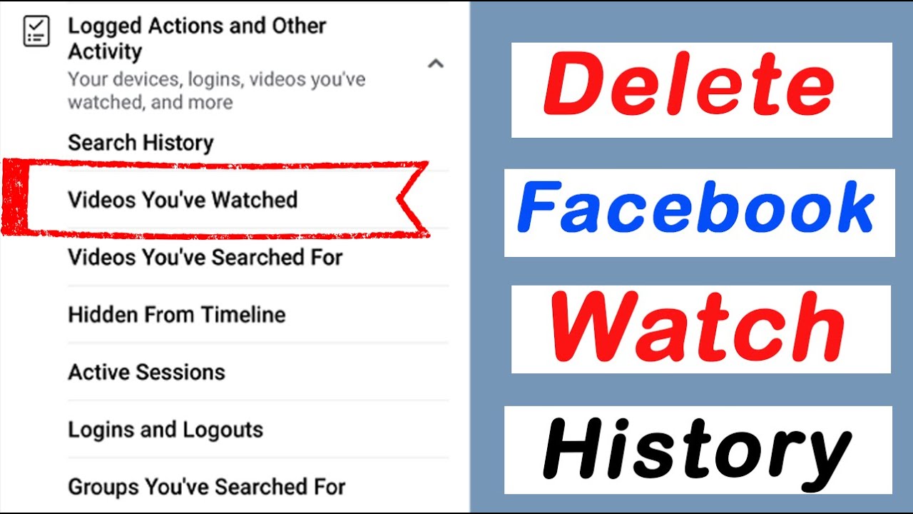How To Clear Watch History Facebook - YouTube