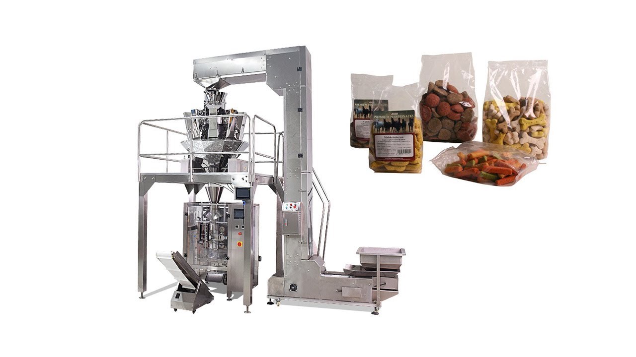 Multihead weighing pet food packing machine for cat food,dog food - YouTube