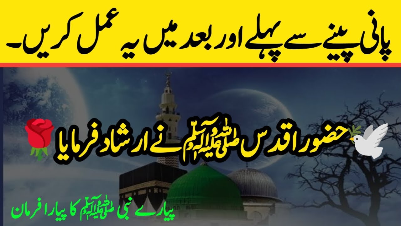Do This Before And After Drinking Water | Hadiths in urdu | Hadith ...