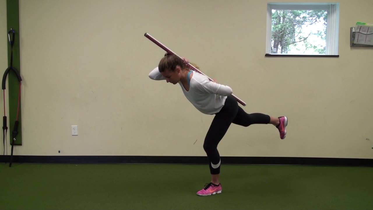 1 Leg RDL with Stick - YouTube