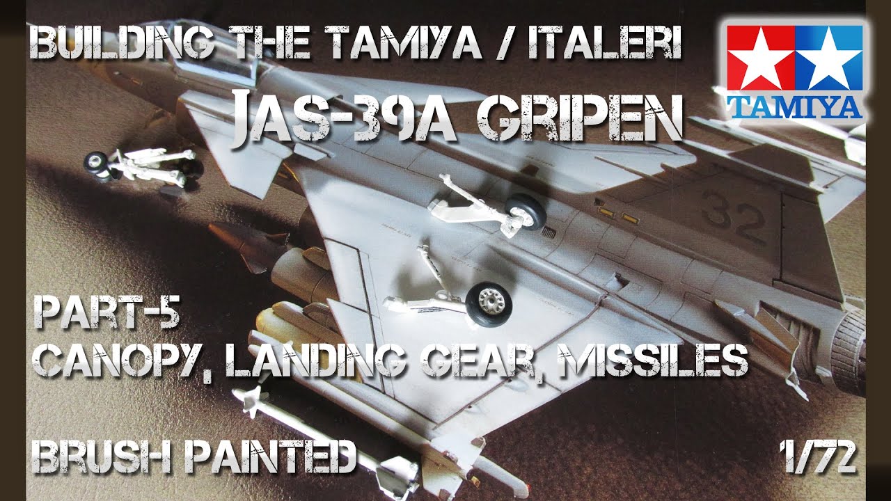 Building the Tamiya JAS-39A Gripen 1/72 | Part-5: Canopy, missiles ...