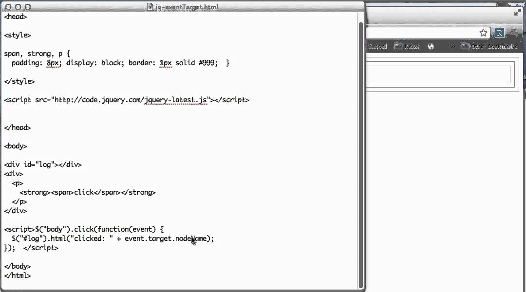 JS 4U 149: Getting the Event Target - YouTube