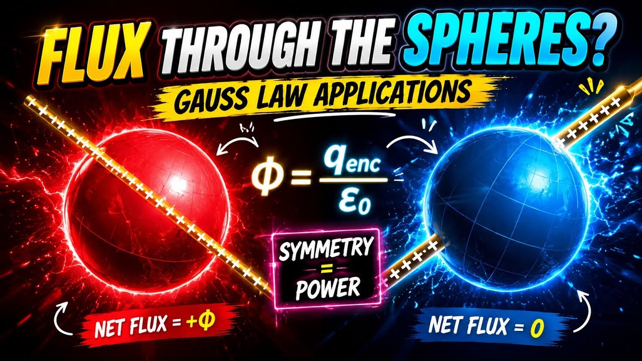 Find Flux through spheres? | Gauss Law Problem | Electrostatics - YouTube