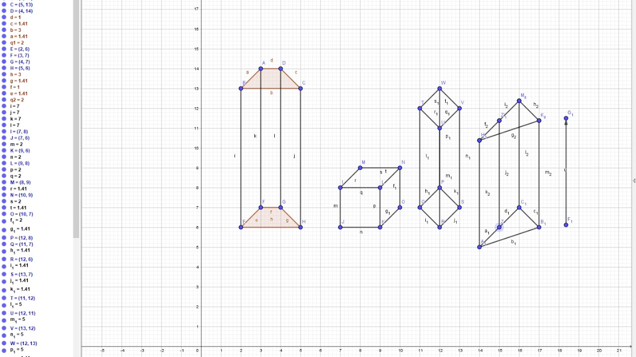 Prisma quadrangular - CONSTRUÇÕES NO GEOGEBRA - YouTube