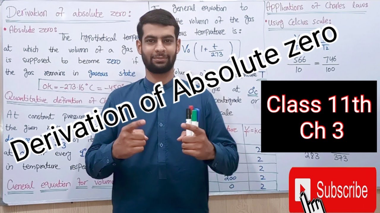 FSC Part 1 Chemistry, Ch 3 - Derivation of Absolute Zero - 11th Class ...