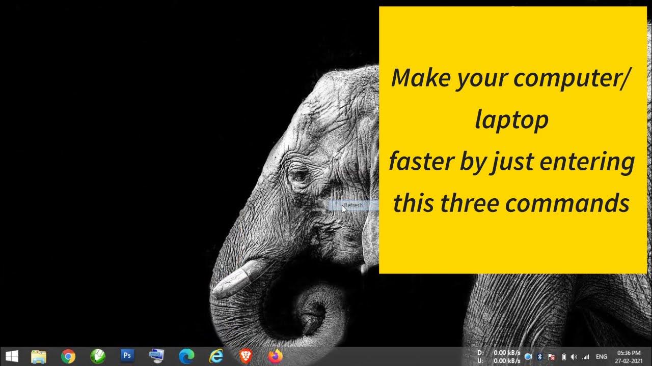 3 Commands to make your laptop/PC faster | Check out description for ...