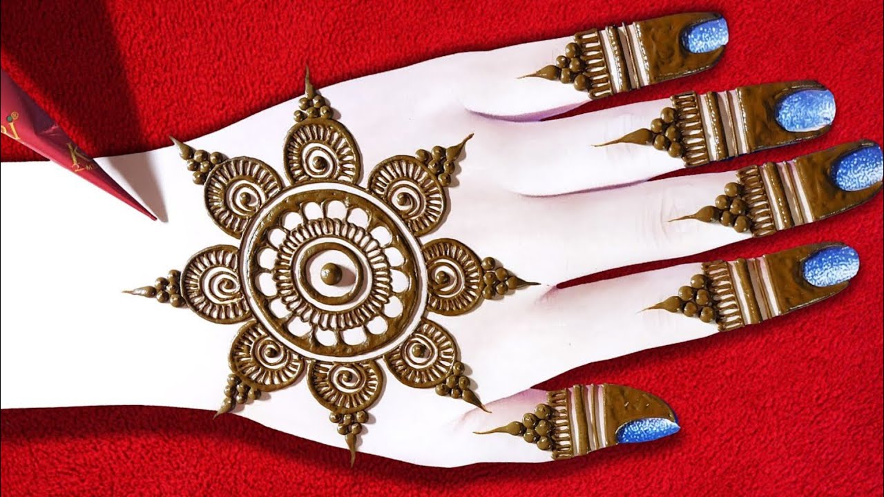 Backhand Tikki Mehndi design||Stylish Tikki Mehndi design||bridal ...