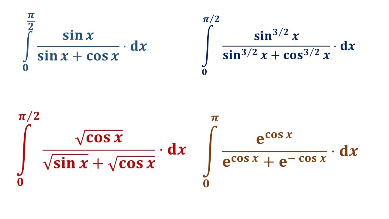 Integration of sinx/(sinx+cosx) | Integration Bee | Definate ...