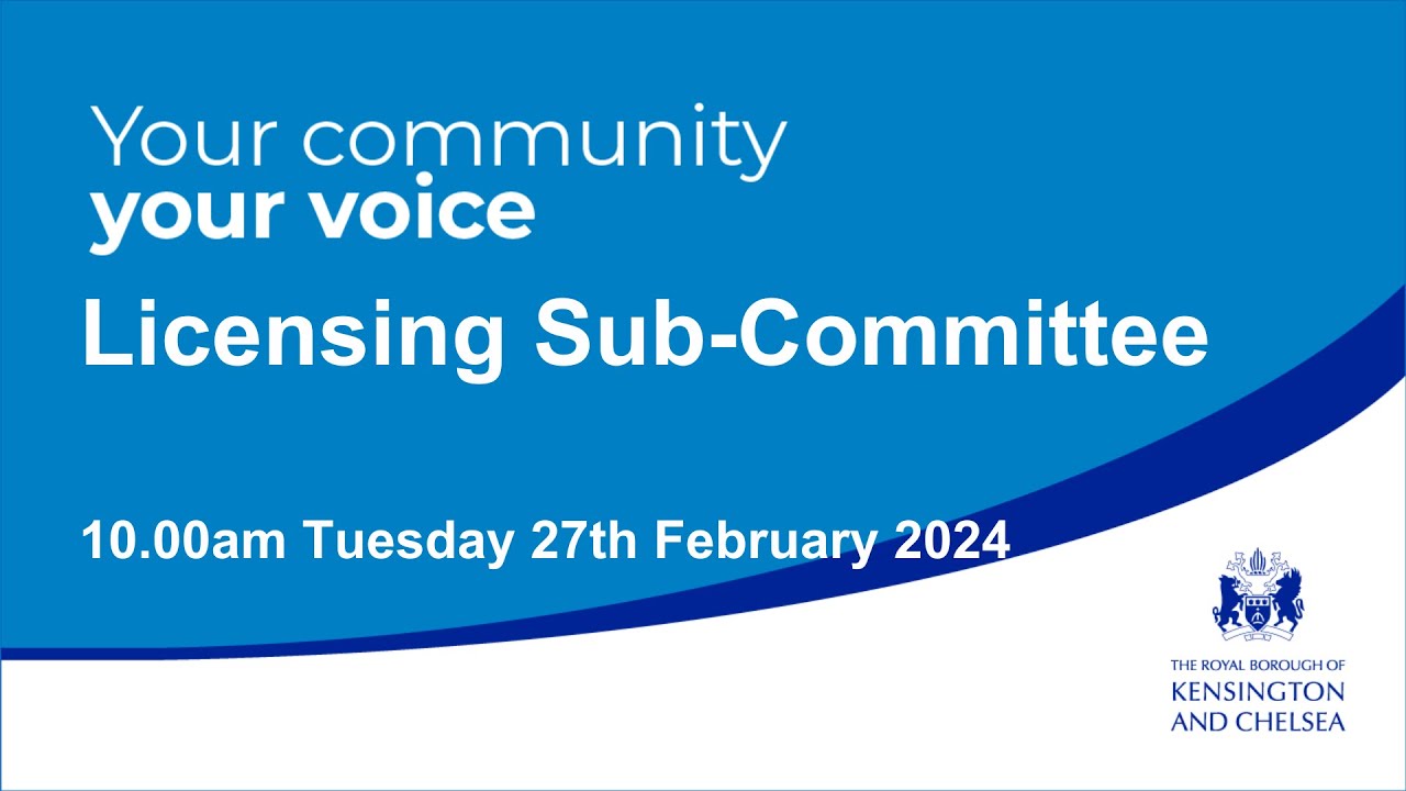 Licensing Sub-Committee - Tuesday 27th February 2024 - YouTube