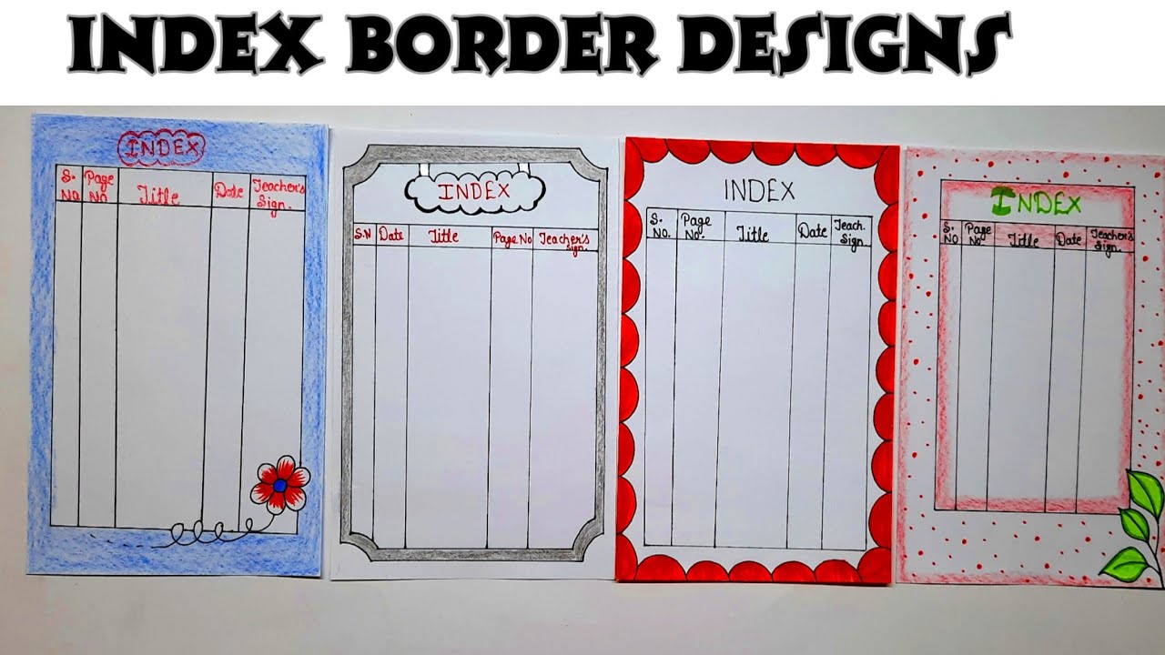 Drawing Index Design at Carmella Vanzant blog