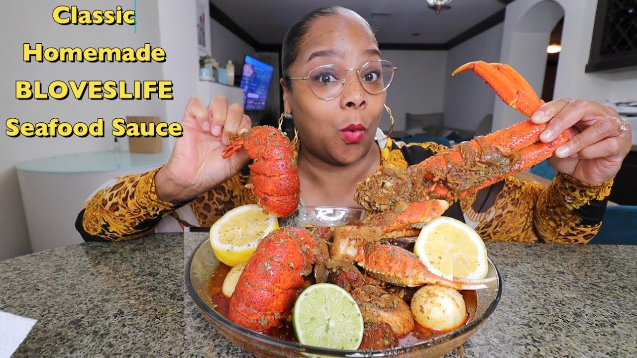 GIANT SNOW CRAB & LOBSTER SEAFOOD BOIL DRENCHED IN BLOVESLIFE CLASSIC ...
