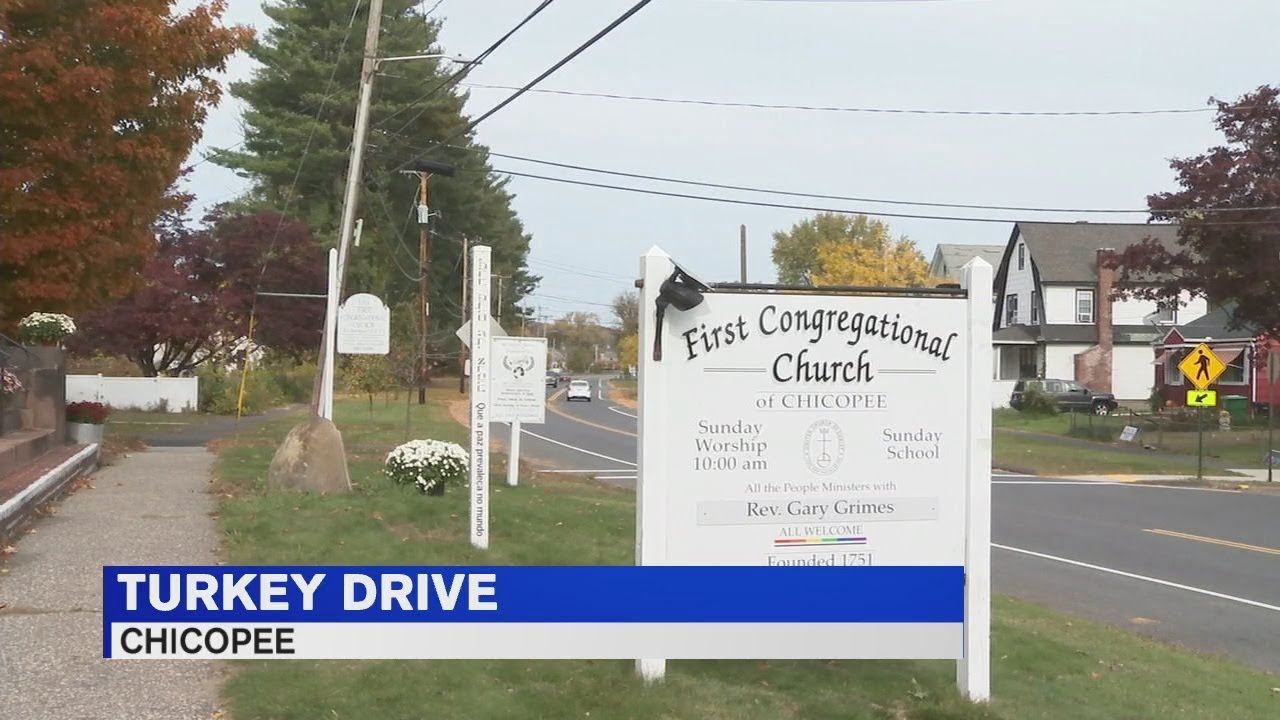 Local churches host turkey dinner food drive for families in need - YouTube