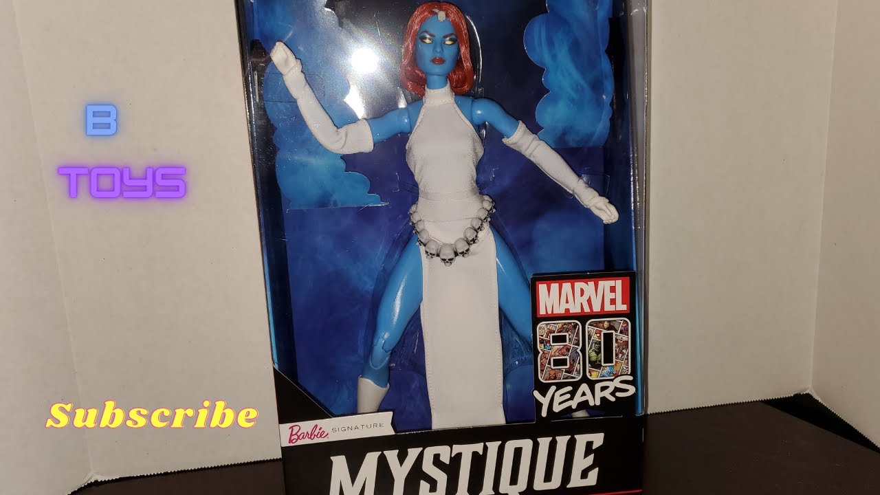 Marvel Barbie Mystique 80 years X-Men Barbie Doll Review - YouTube