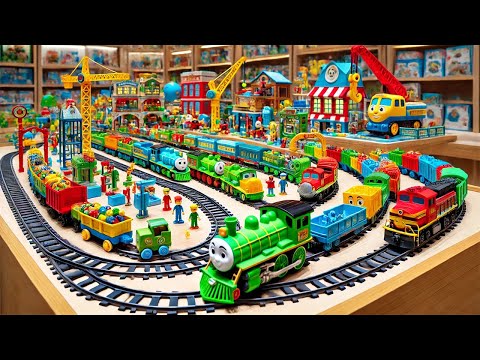 Merakit Mainan Kereta Api Thomas and Friends, Tayo Si Bus Kecil , Unboxing Mainan Kereta Api ASMR 99
