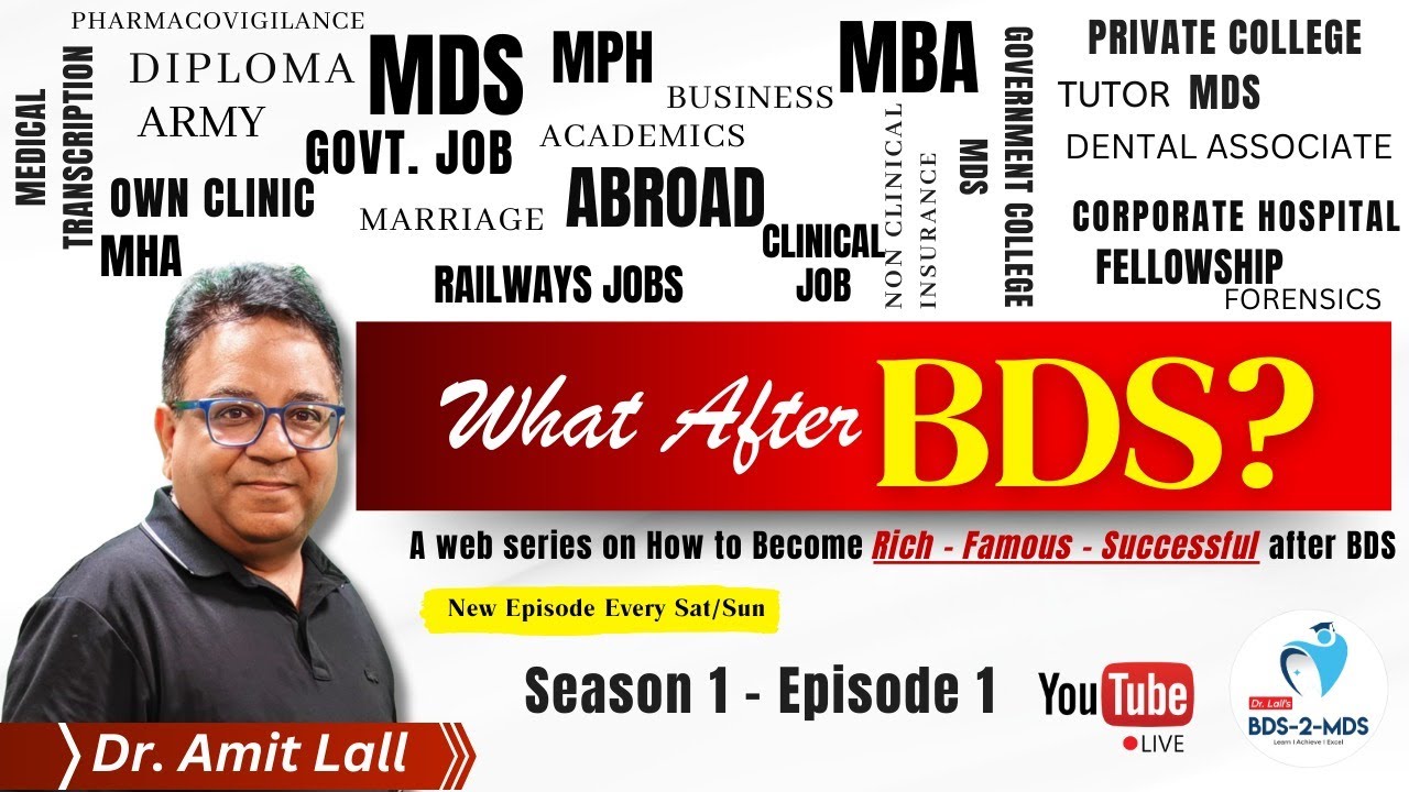 #What After BDS ? E01 "How Good is My BDS Degree" #dr Amit Lall - YouTube