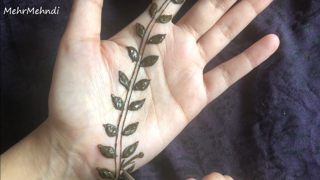 Simple Latest Leaf Mehndi Design | Easy Attractive Leaf Henna Design ...