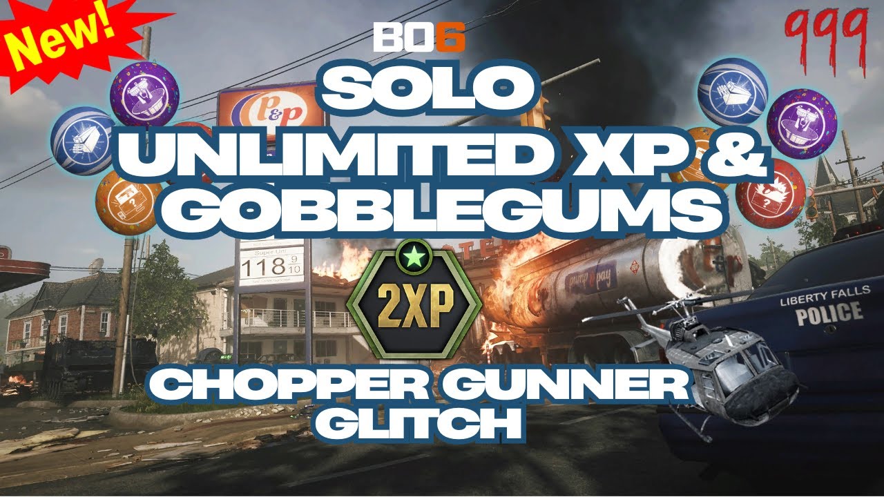 *NEW* BO6 SOLO AFK UNLIMITED XP/GOBBLEGUMS & HIGH ROUNDS CHOPPER GUNNER ...