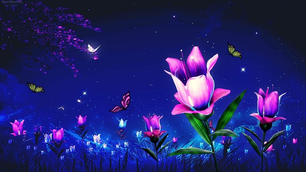 Calm Spring Night 💜 DEEP SLEEP Music Healing Meditation Music 1 Hour ...