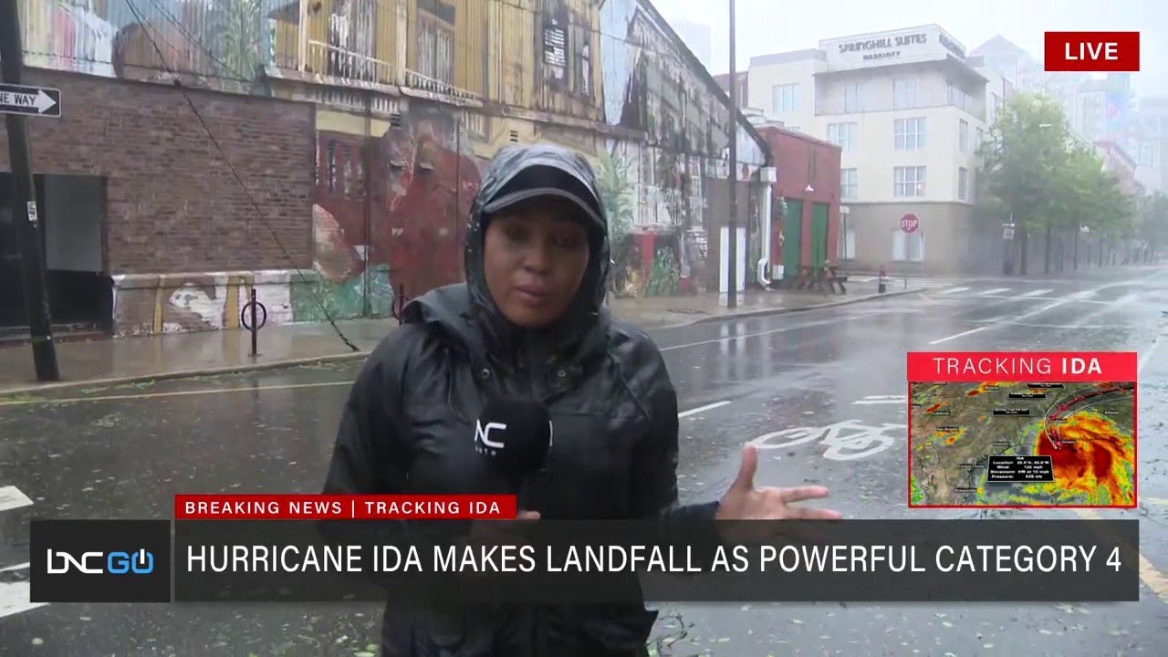 Hurricane Ida Swings Debris with Dangerous Winds; Jamiese Price Reports ...