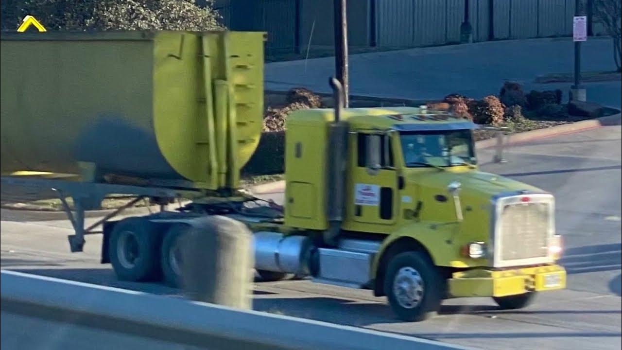 Truck spotting and a Freightliner horn and more. - YouTube