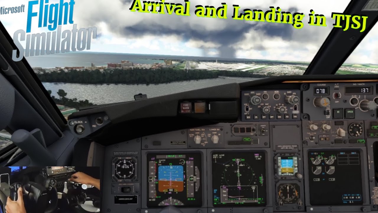 Approach & Landing IN San Juan with Boeing TCA Yoke Cam - YouTube