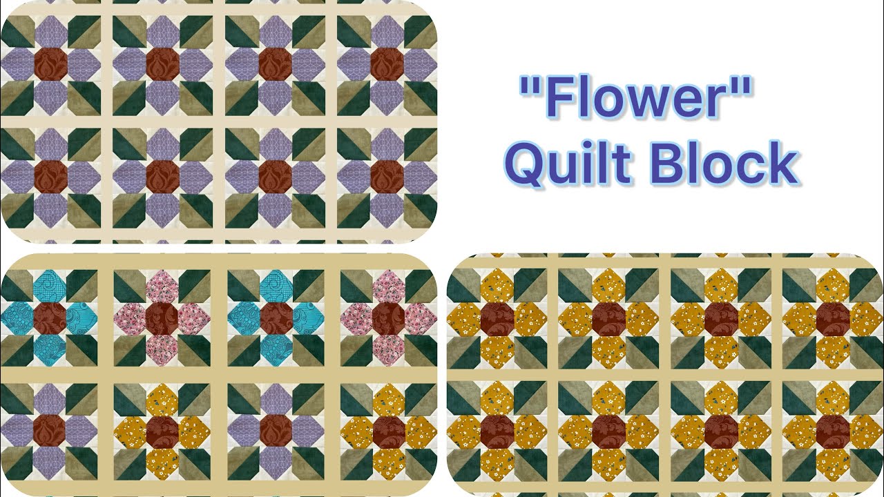 Flower Easy Quilt Block SHOCKINGLY Simple for Patchwork Newbies - YouTube