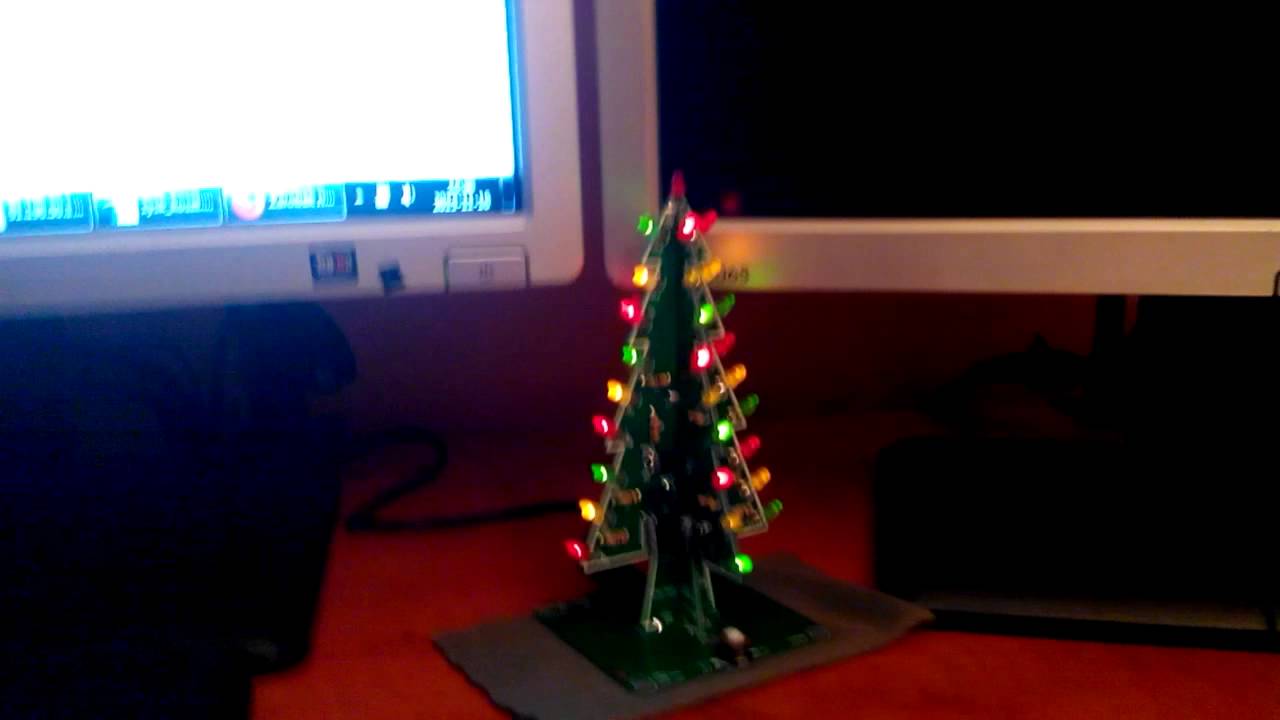 Christmas Tree LED Flash Kit 3D DIY Electronic Learning Kit - YouTube