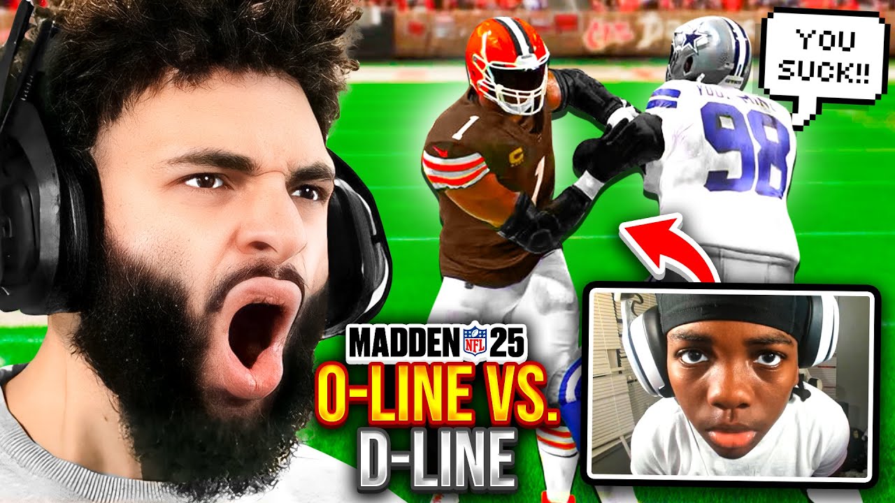 O-LINE VS D-LINE TRENCH BATTLE VS ANGEL GOT HEATED QUICK... - YouTube