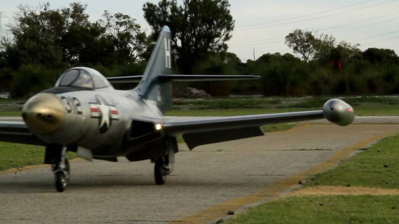 Huge RC Turbine F9F Panther " Stunning" - YouTube