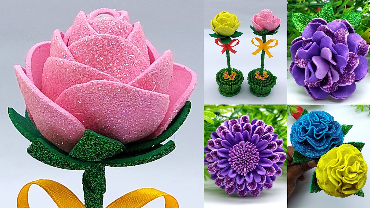 4 Types Of Flower - How to Make Flower - Room Decor Ideas - DIY ...