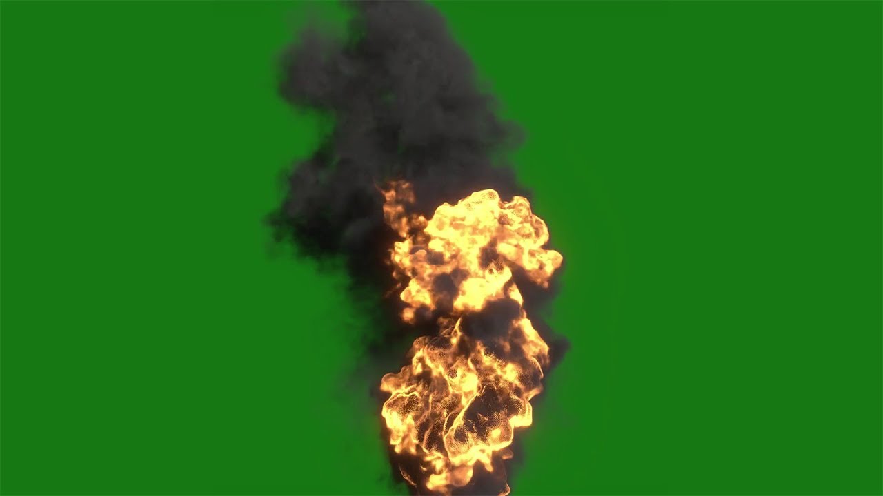 Fire Smoke Explosion | bomb blast Effect | green screen | chroma key ...