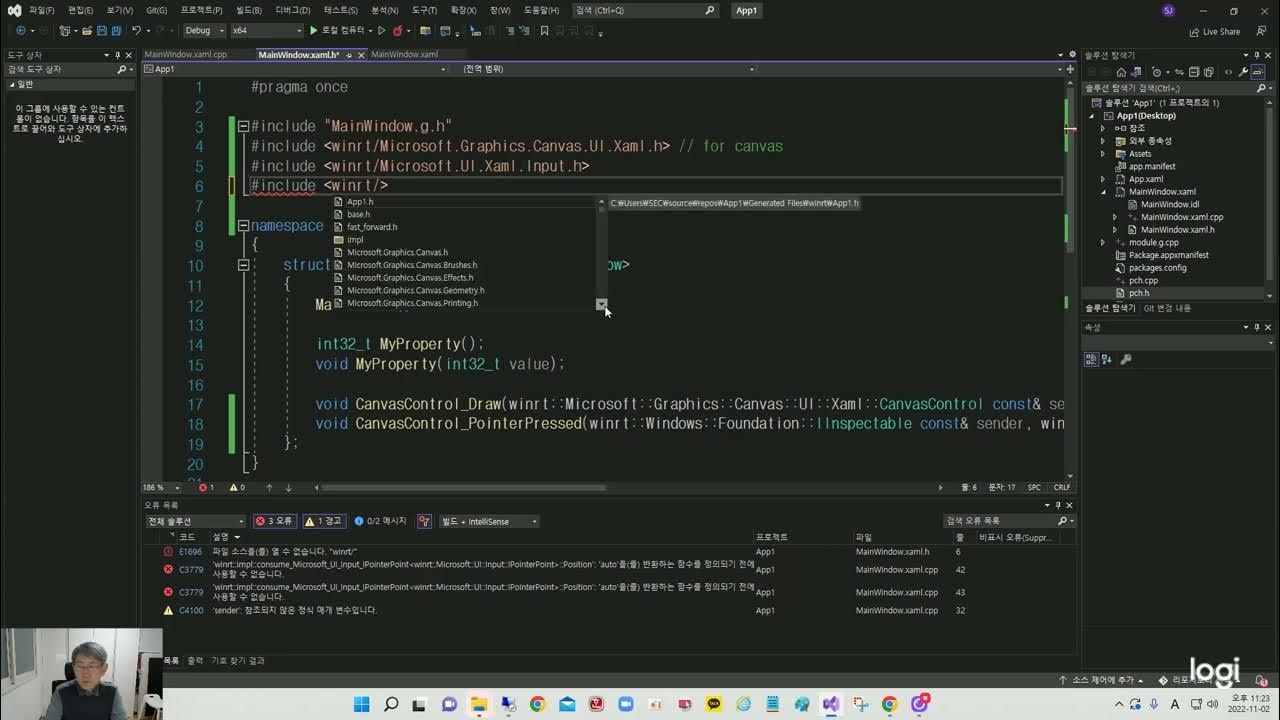 WinUI3 Win2D PointerPressed PointerMoved - YouTube