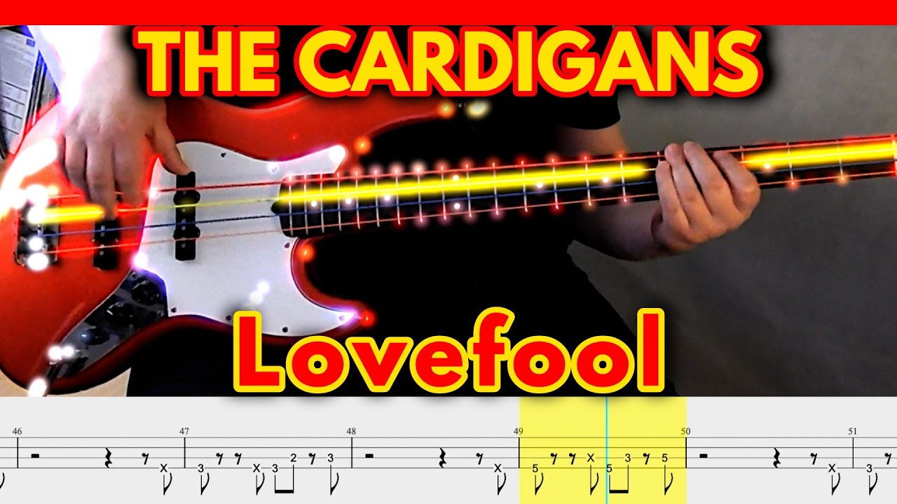 The Cardigans - Lovefool [1996] | BASS Cover | TABS - YouTube