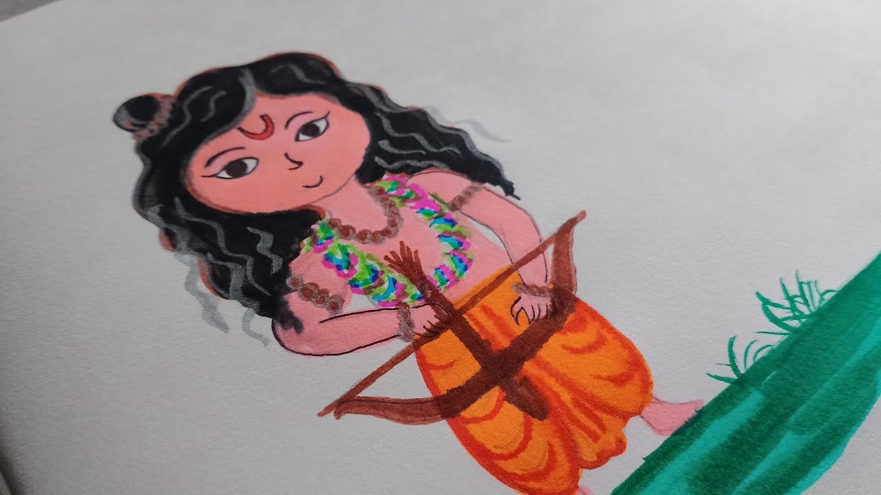 Sri Ram drawing, Amazing painting art video by most talented artist ️ ...