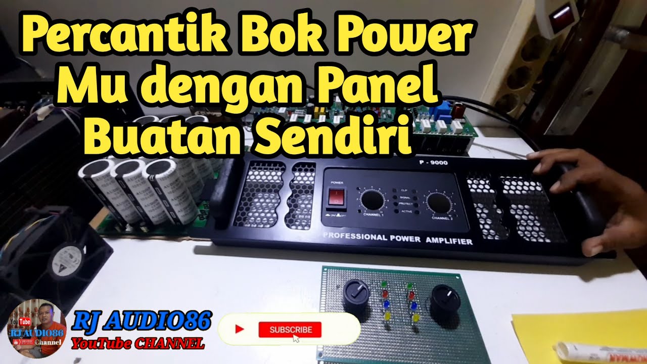 Cara membuat panel depan bok power sendiri - YouTube