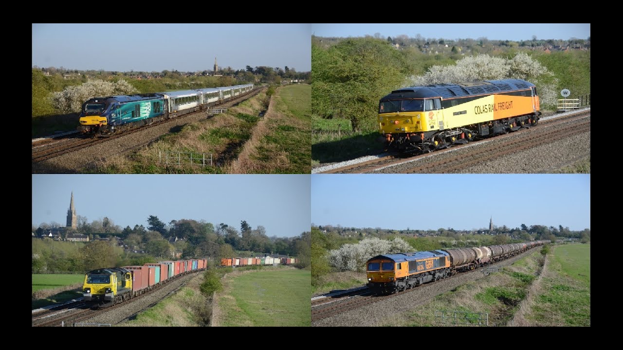 Trains At Kings Sutton, 19th April 2018 - YouTube