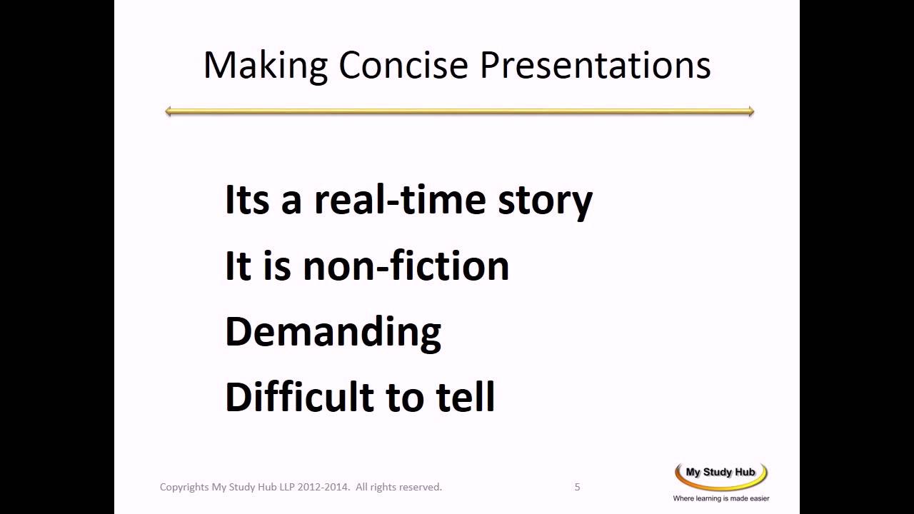 Making Concise Presentations - Key Point STORY - YouTube